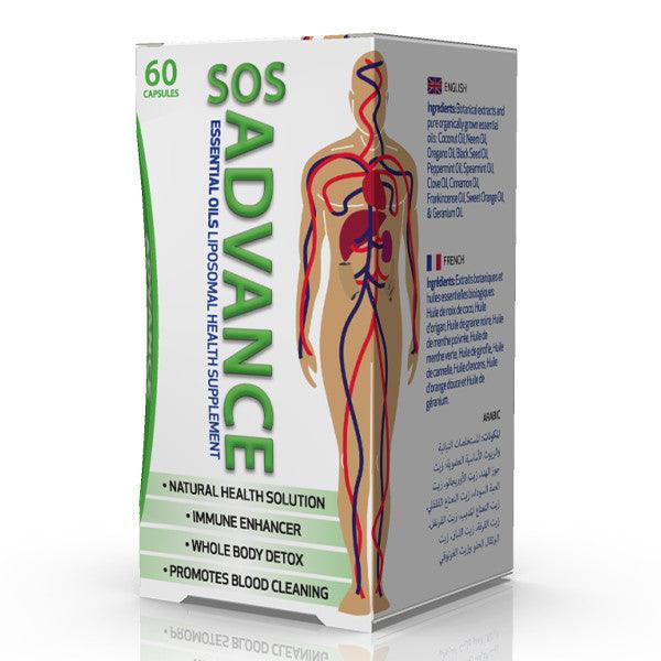 SOS Advanced: Immune Support (Liposomal) Organic Oil , 60 Capsules ...